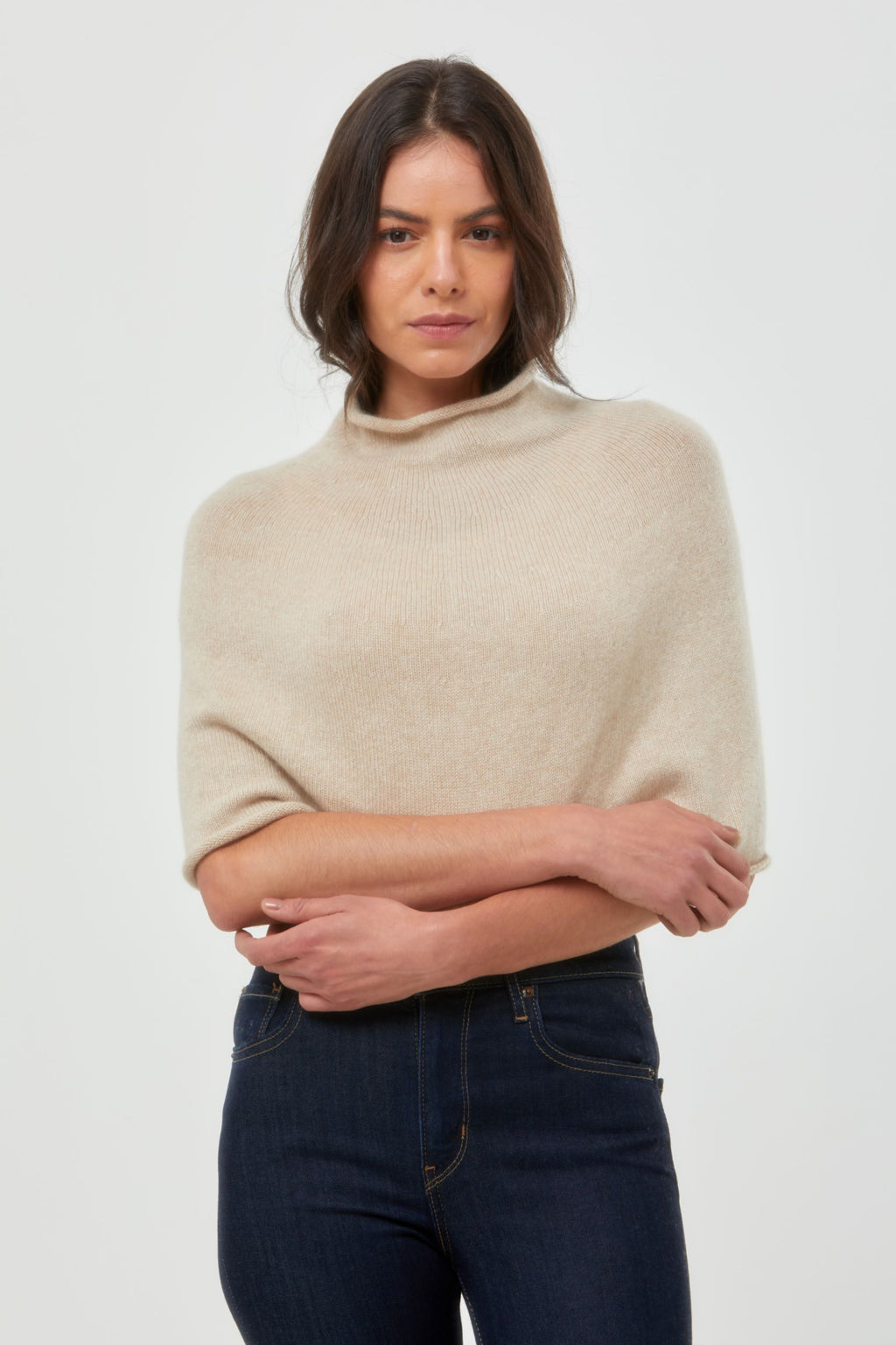 Cashmere Half Poncho – Ekotree Cashmere Knitwear